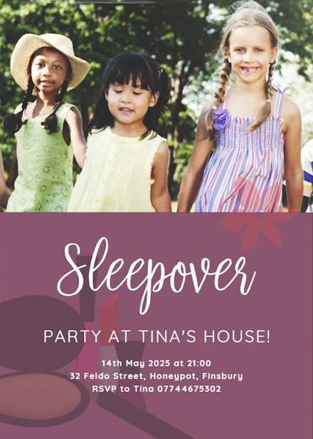 Page 2 Sleepover Party Invitation Templates Free Greetings Island